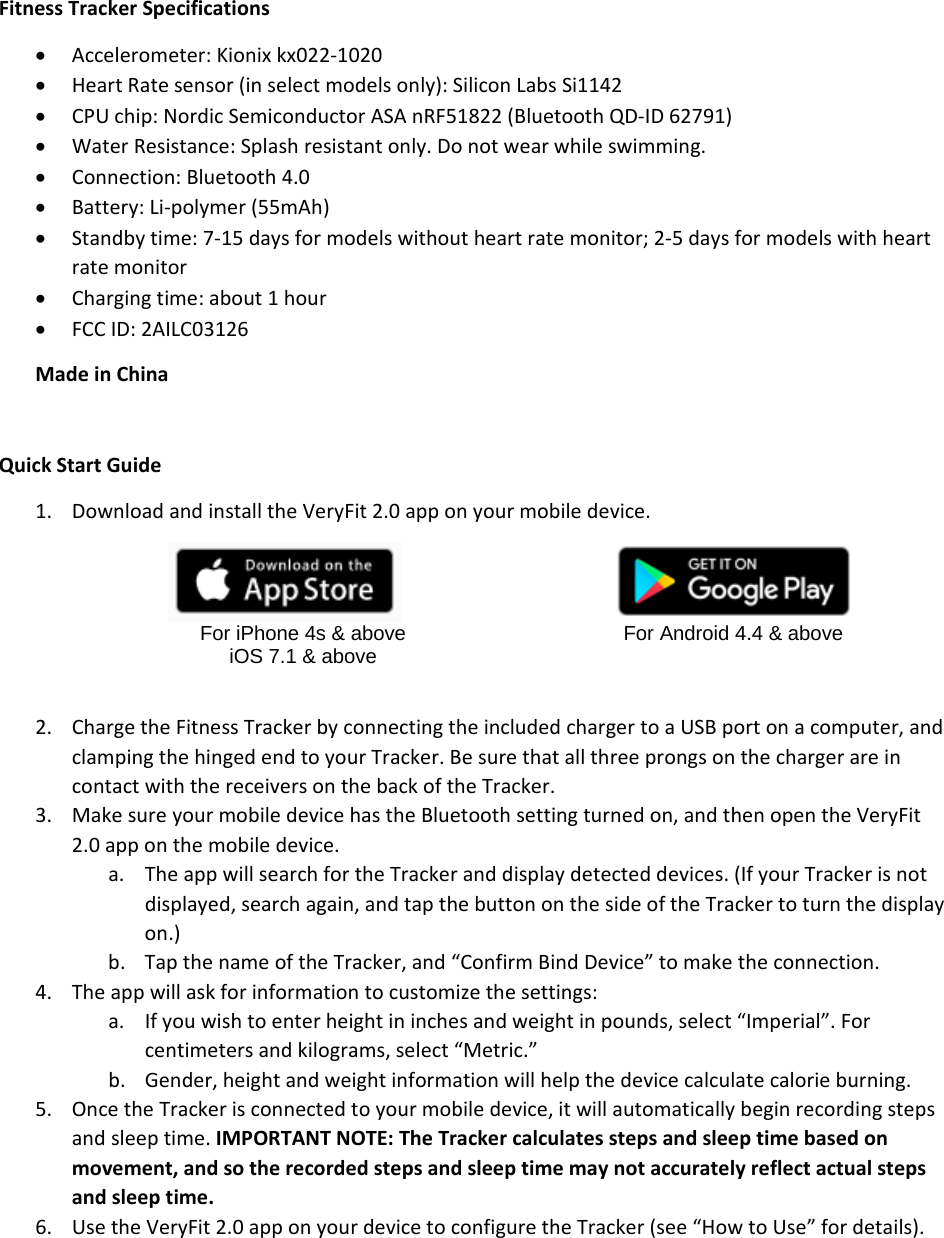 Smart Fitness Tracker Instructions - Wearable Fitness Trackers